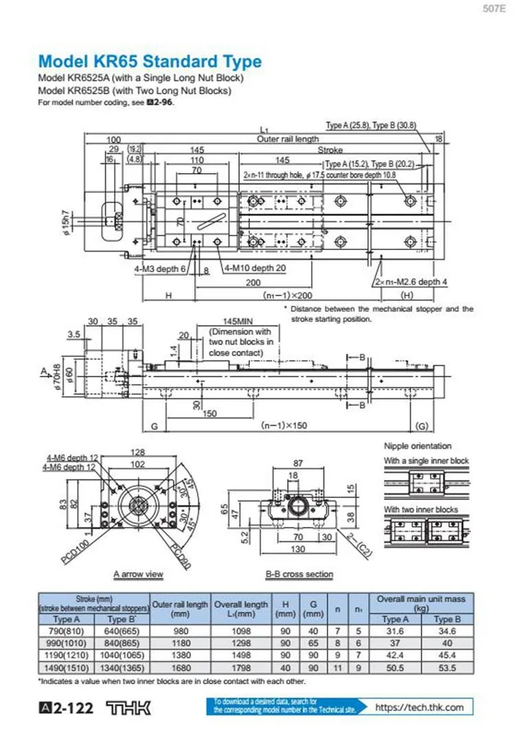 Thk Lm Guide Actuator Kr Kr65 Kr6525 Kr6525a Kr6525b Wholesaler - Buy ...