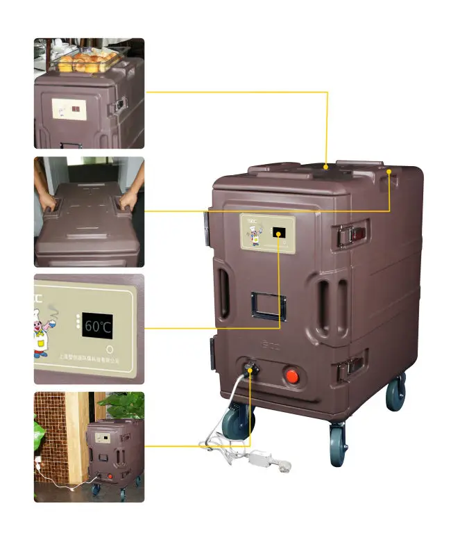 Roto-molded 116l Plastic Insulated Cabinet Food Pan Carrier Isothermal ...