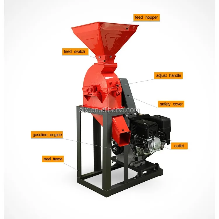 Small Grain Herbs Cereals Grinding Machine / Maize Grinder And Miller ...