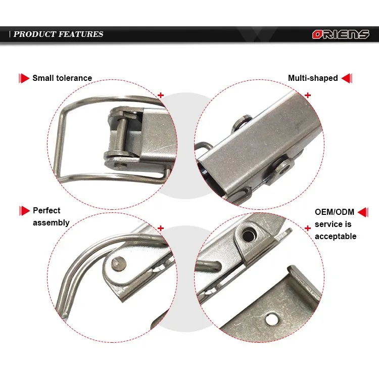 Steel Spring Loaded Small Butterfly Twist Latch and Keeper