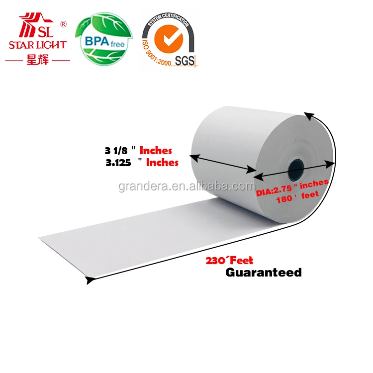 80x80mm 48g 65g 55g 60 Gsm Bpa Free Pos Thermal Paper Rolls 80x80 Pos ...