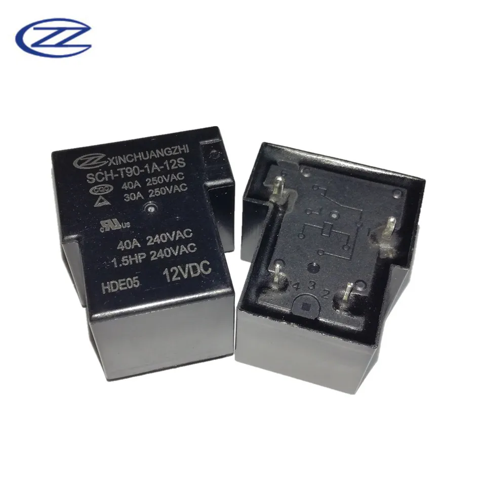Relay T90 12V 40A PCB Electrical Power Relay For untuk mesin cuci ...
