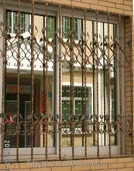 India Wrought Iron Window Grille/iron Window Bar For Factory Direct ...