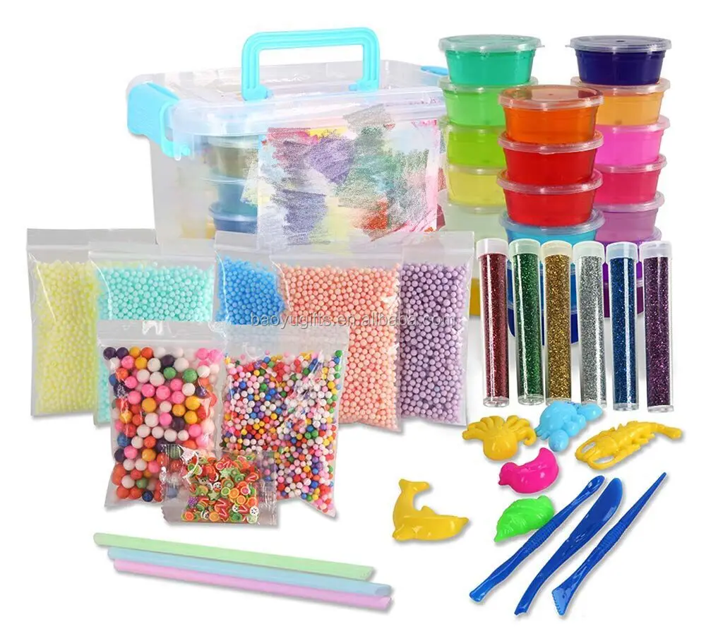 Crystal Diy Slime Kit Fluffy Slime Kit Ready-made In A Plastic ...