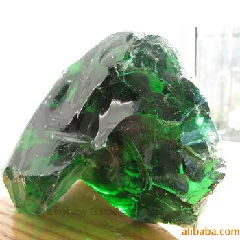 Natural Clear Color Green Slag Glass Rock For Garden Landscaping And ...