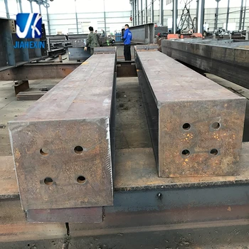 Fabricated Weld Steel Columns Steel Girder Truss For Metal Construction ...