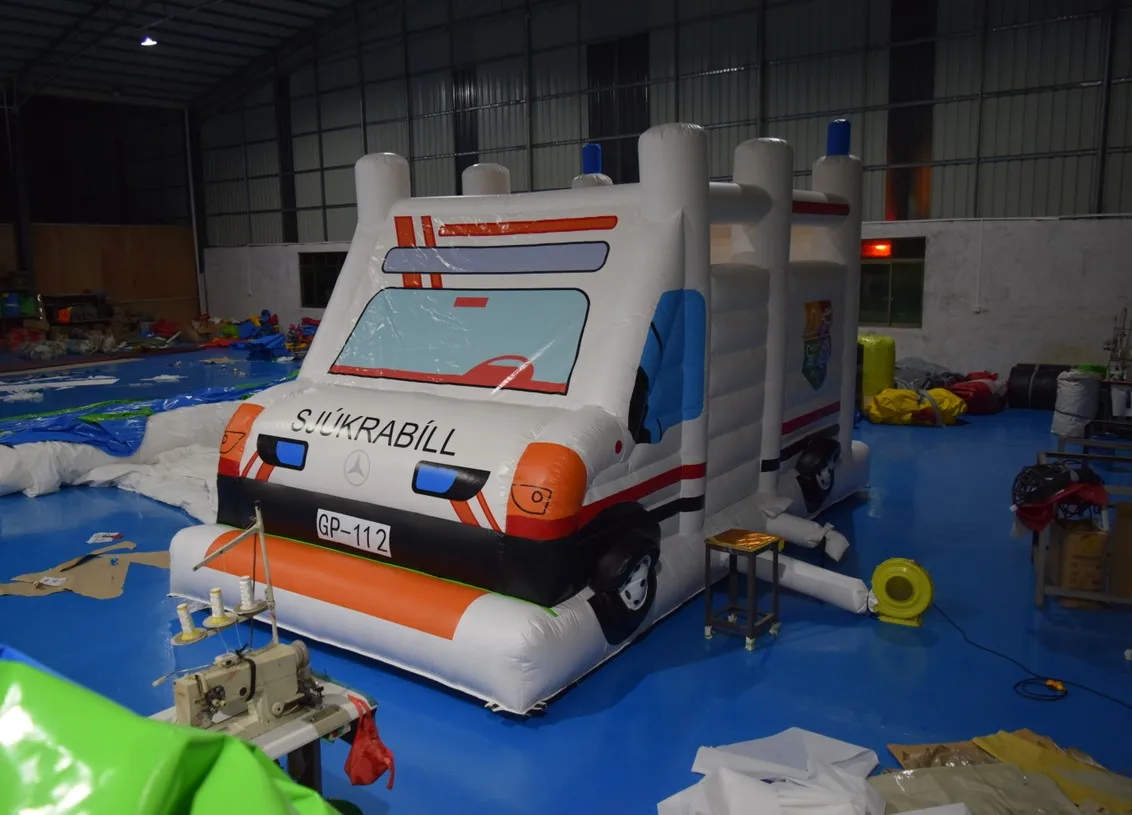 Inflatable Ambulance Bounce Jumping Castle Bouncy House For Kids - Buy ...