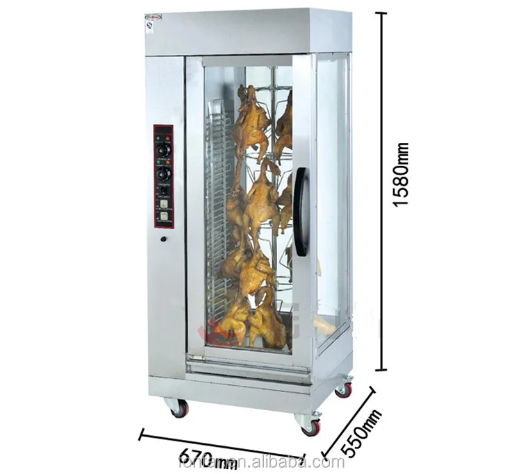 Horno de pollo rostizado eléctrico profesional, máquina de pollo asado ...