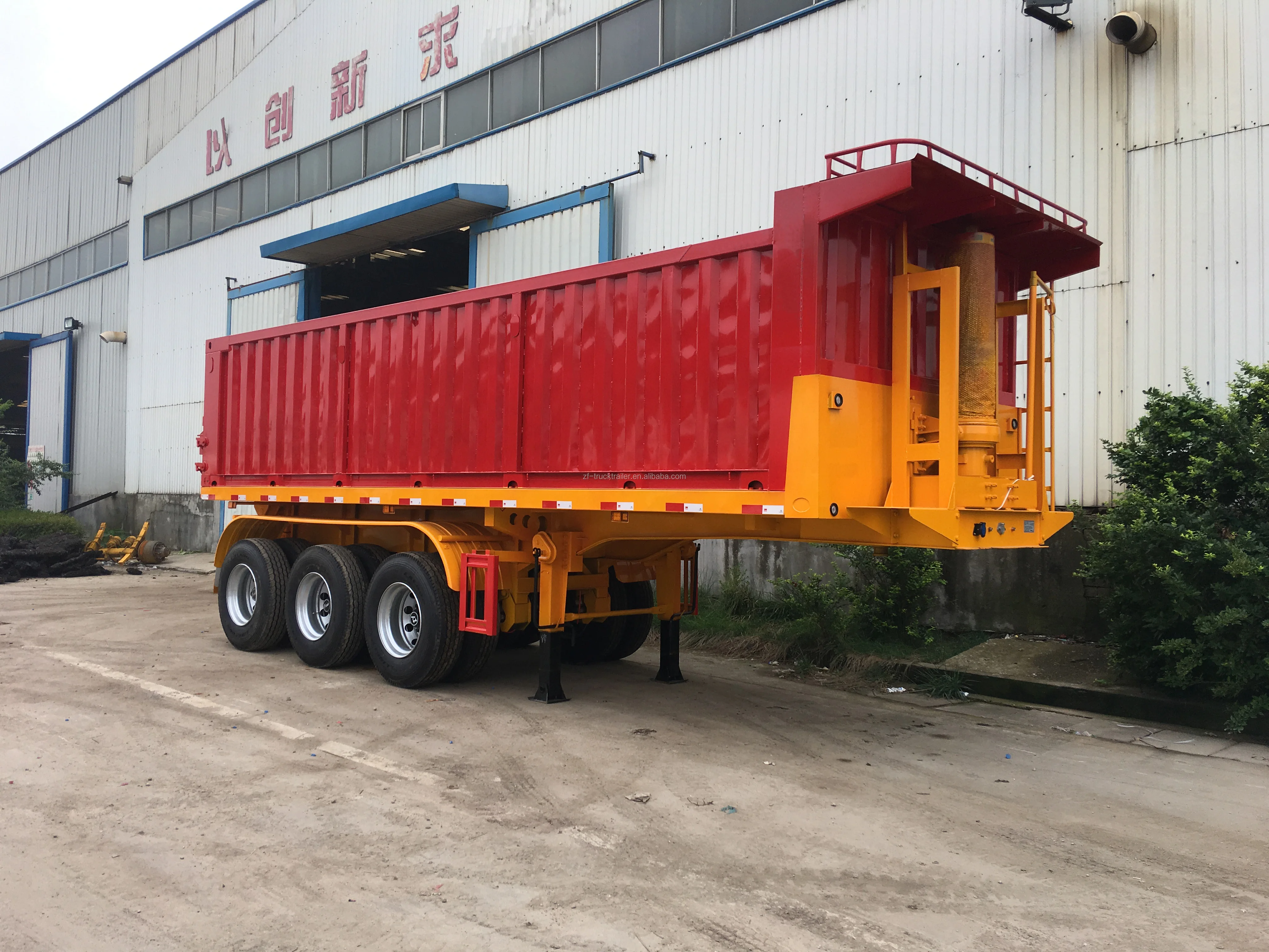 Manufacturing Rear Hydraulic Lifting Dump Tipper Semi Truck Trailer ...