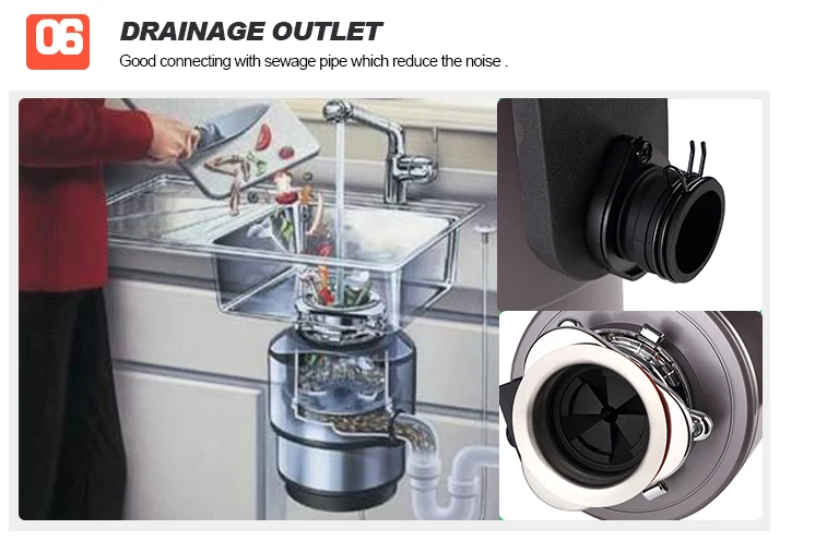 Kitchen Waste Processor Shredder Kitchen Food Waste Disposal Machine ...