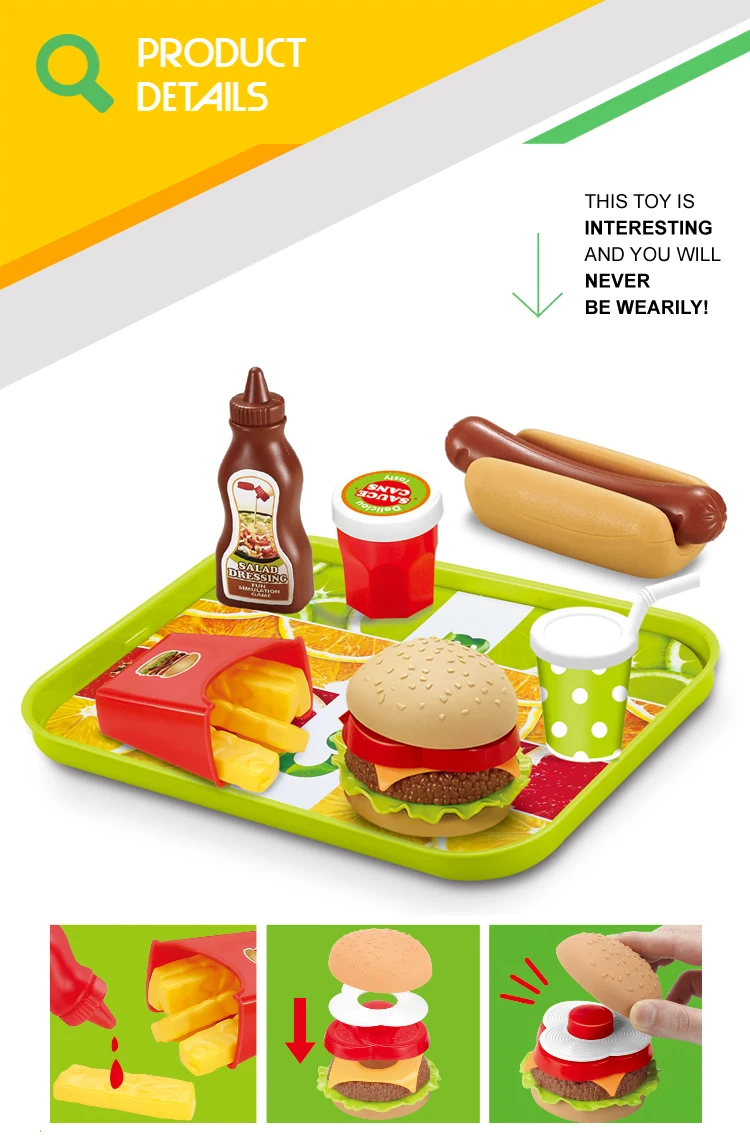 Parents and Kids Interactive Game Sets Cheap Small Plastic Fast Food ...