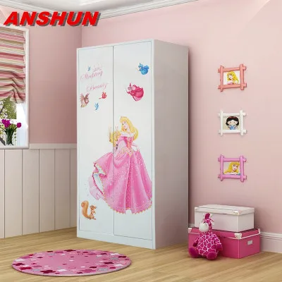 Cartoon Princess Printed Kids Wardrobe Cabinet/ Baby Cupboard - Buy ...
