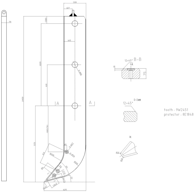 D11n,D11r Bulldozer Shank Ripper 104-9275 - Buy D10t Ripper Shank,D10r ...