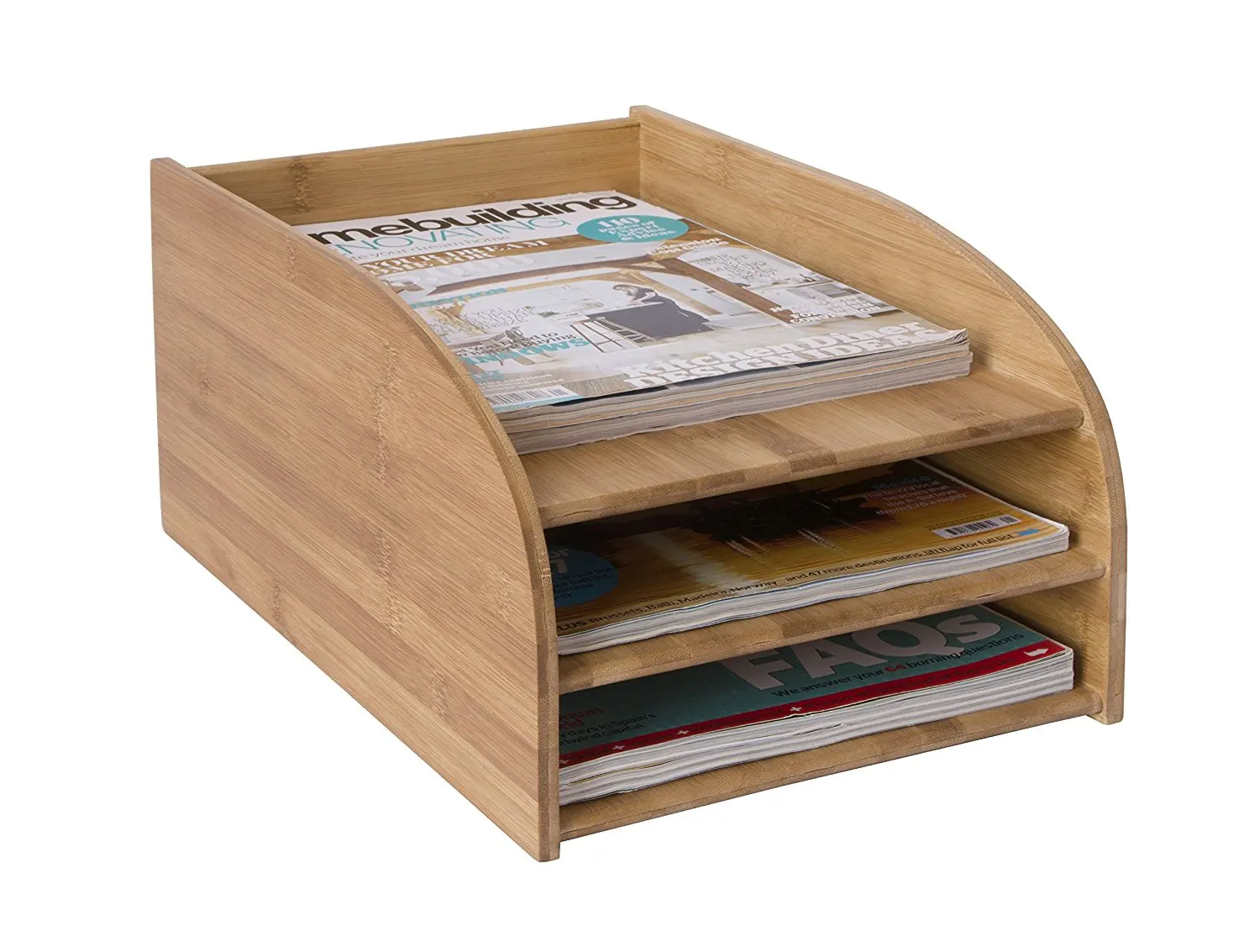 Bamboo Letter Racks - Efficient A4 Paper & Magazine Sorters