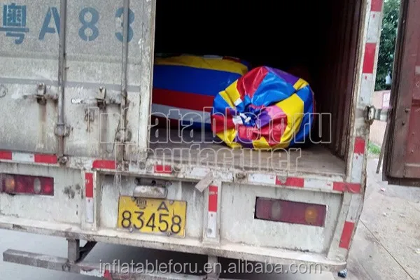 Colorful Block Springkasteel Bouncy Castle Slide Opblaas Springkasteel ...