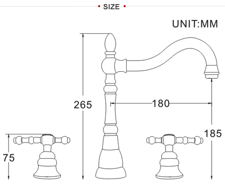 Watermark Bathroom Tapware - Deck Mounted Cold Hot Mixers
