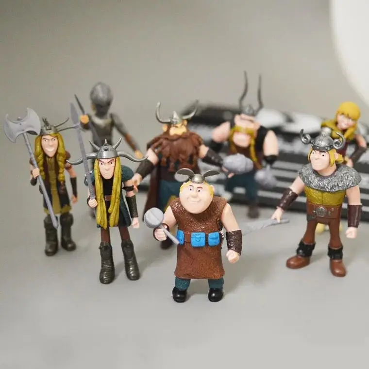 Set Of 8 Pcs How To Train Your Dragon Action Figures Hiccup Astrid ...