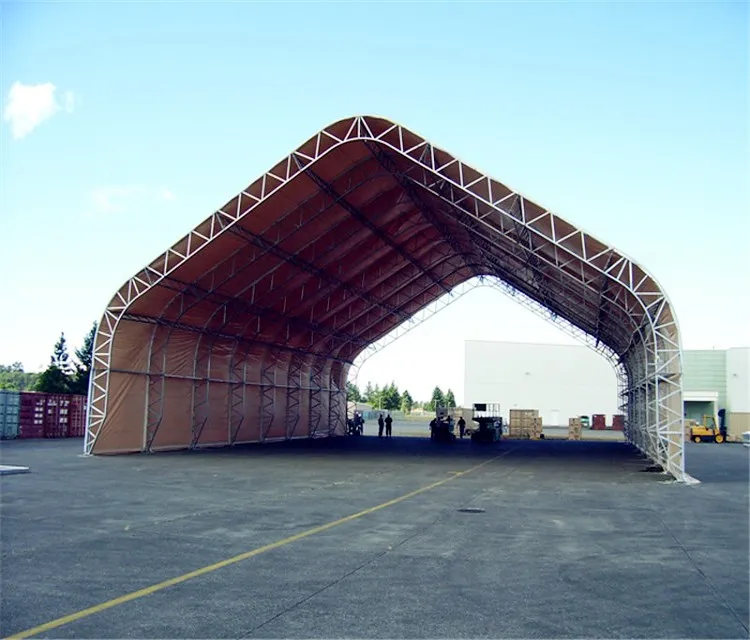 Prefabricated Steel Structure Aircraft Hangar Tent Steel Pipe Truss ...