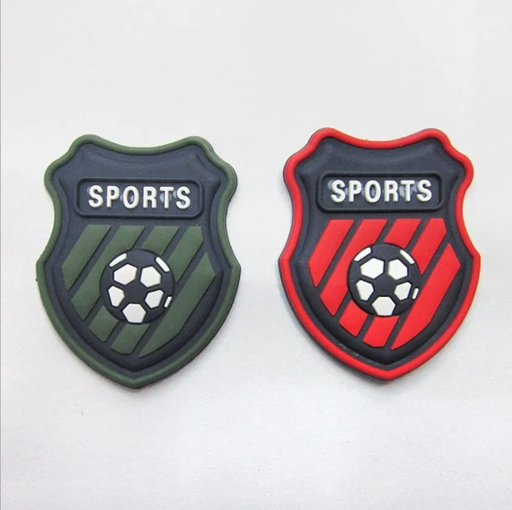 Sew on Custom 3D Logo Embossed Silicone PVC Rubber Labels for Clothing