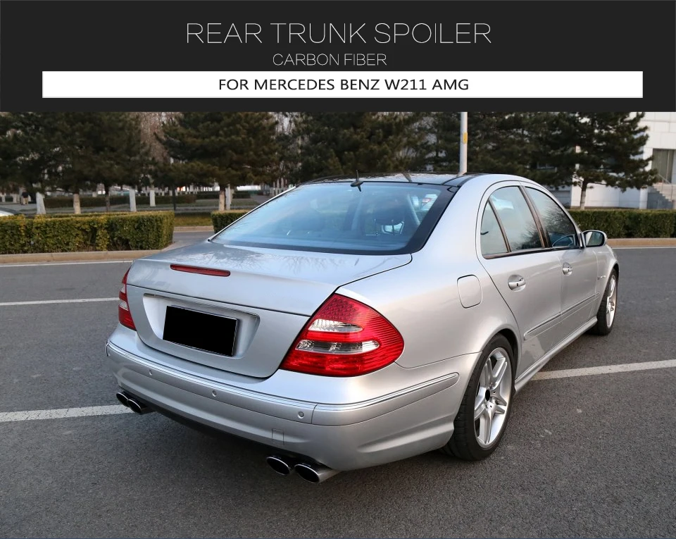 Carbon Fiber Rear Spoiler For Mercedes Ben Z W211 Amg 2002-2008 - Buy ...