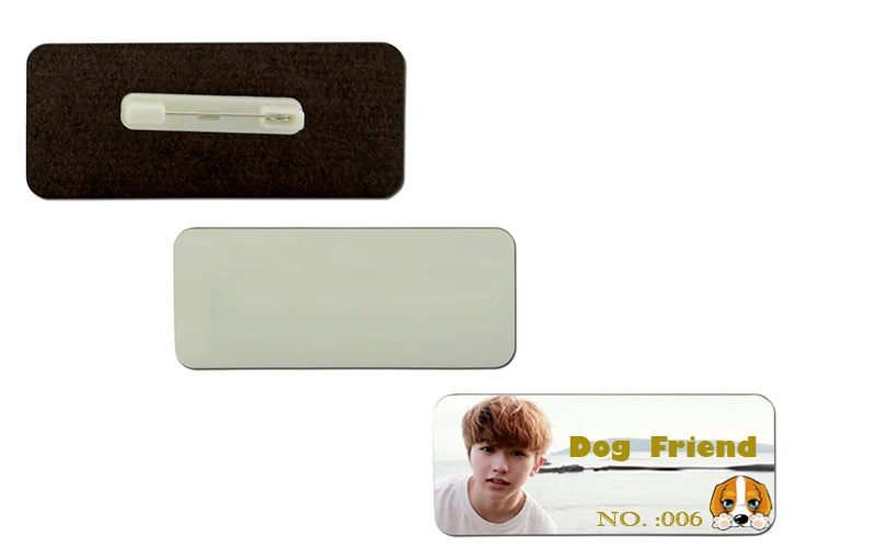 Sublimation Blank Wooden Name Tag Badge With Pin - Buy Name Tag ...