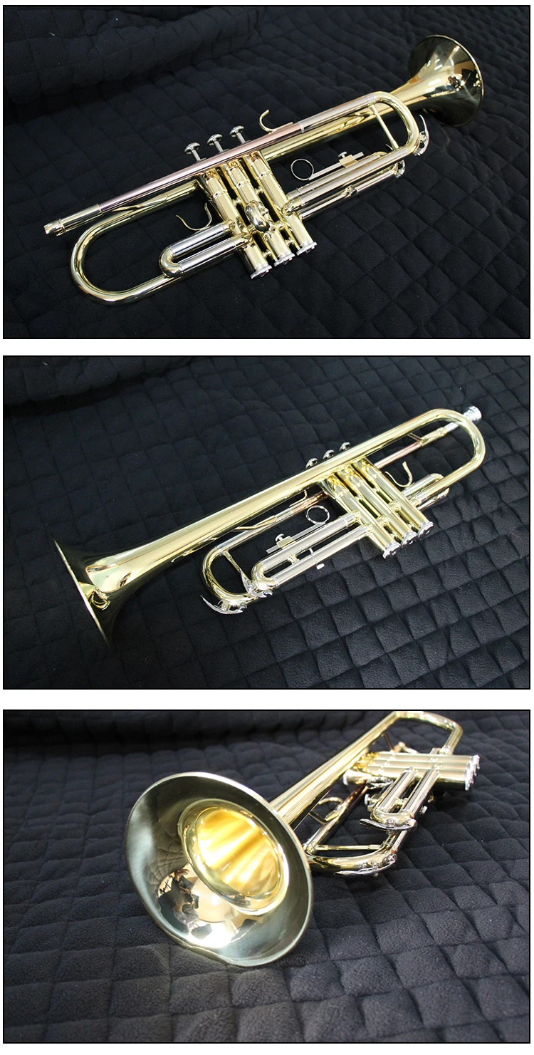 Trumpet Traceable - High Quality Training Gold Lacquered Trumpet