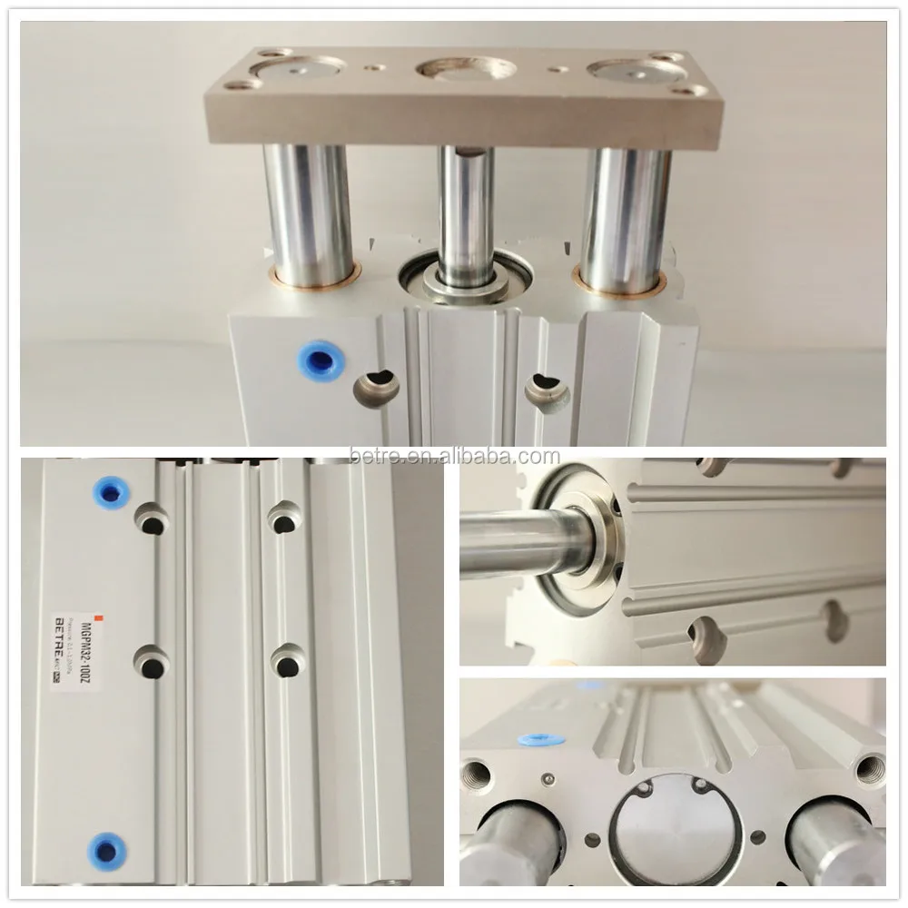New Three Rod Guided Pneumatic Cylinder Smc Type Mgpm32-100z - Buy Air Cylinder,Compact Guide ...