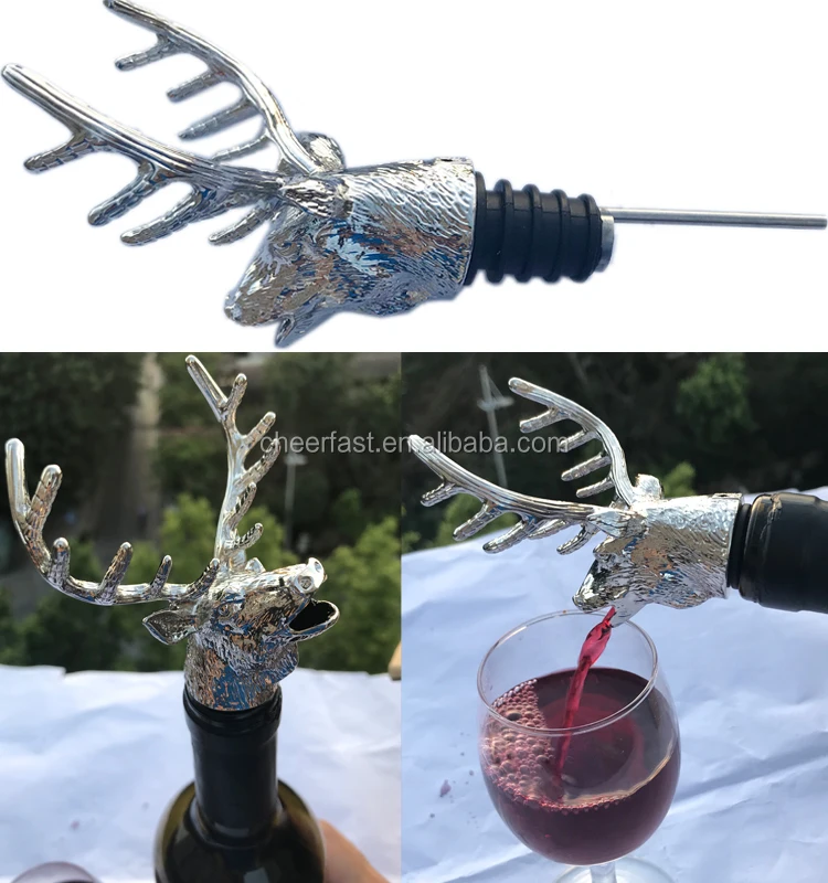 Cheerfast Factory Wholesale Stainless Steel Metal Animal Wine Bottle ...