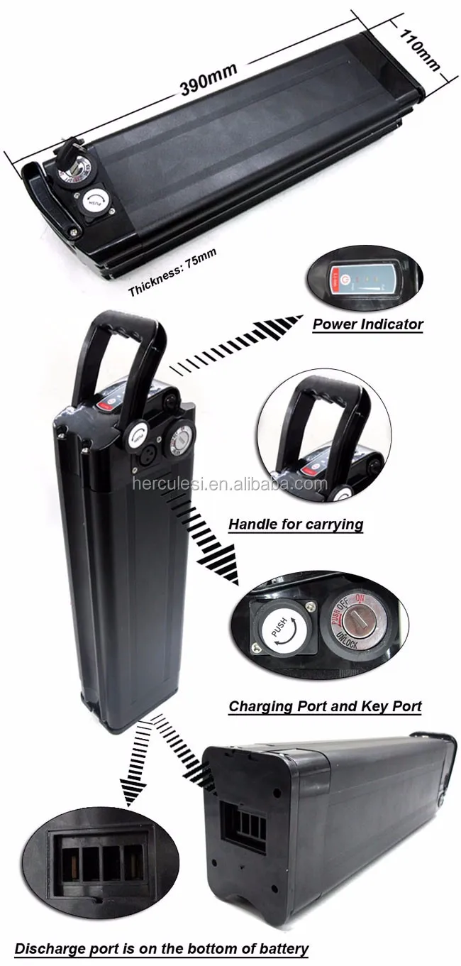 Silver Fish Battery Case 48v 12ah / 15ah / 18ah Lithium Battery Pack ...