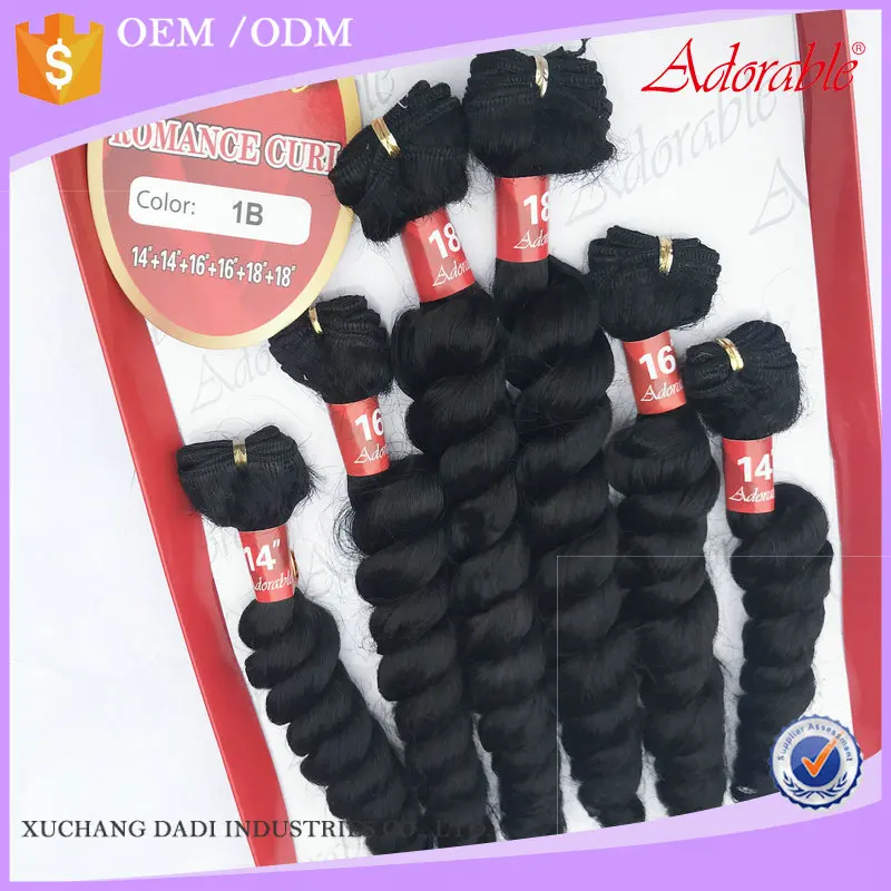 Cheap Natural Color Synthetic Weave Hair Packs,Synthetic Hair Bundles ...