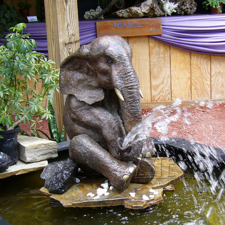 Hot Sale Outdoor Elephant Bronze Water Garden Fountain - Buy Elephant ...