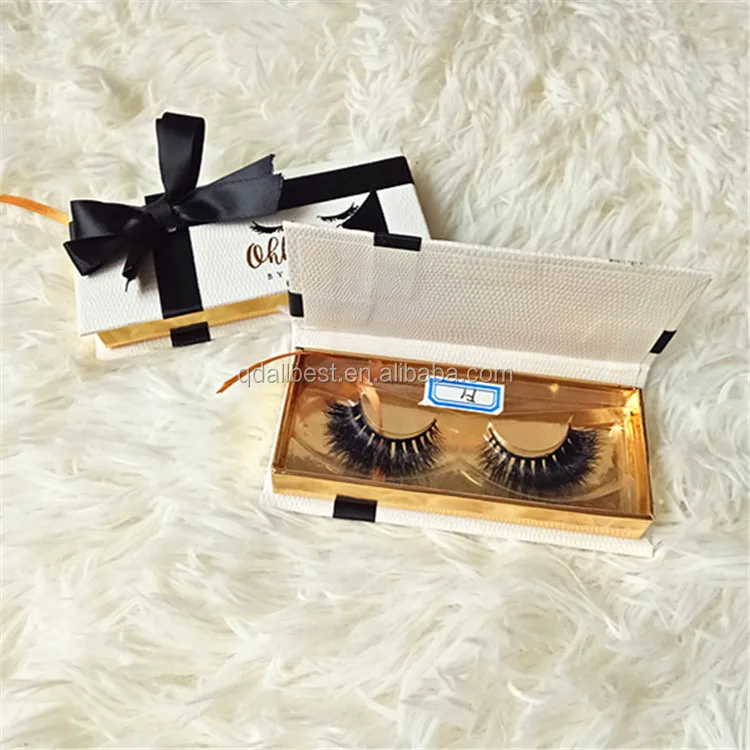 Customized New Design Fashion Mink Eyelash Packaging Box With Ribbon ...