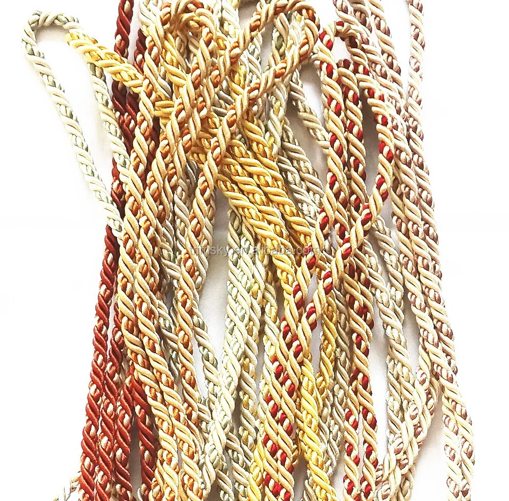 Fancy Cord Trim,Twisted Rayon Cord - Buy Rayon Viscose Cord,3 Strand ...