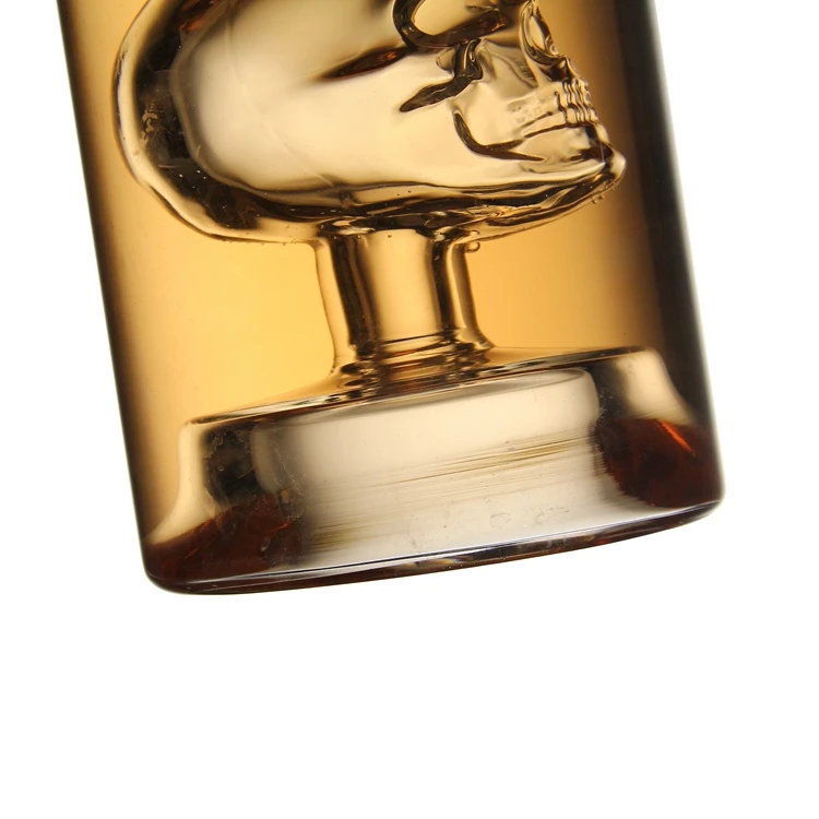 Glass Skeleton Bottle - Engraved for Whiskey & Tequila