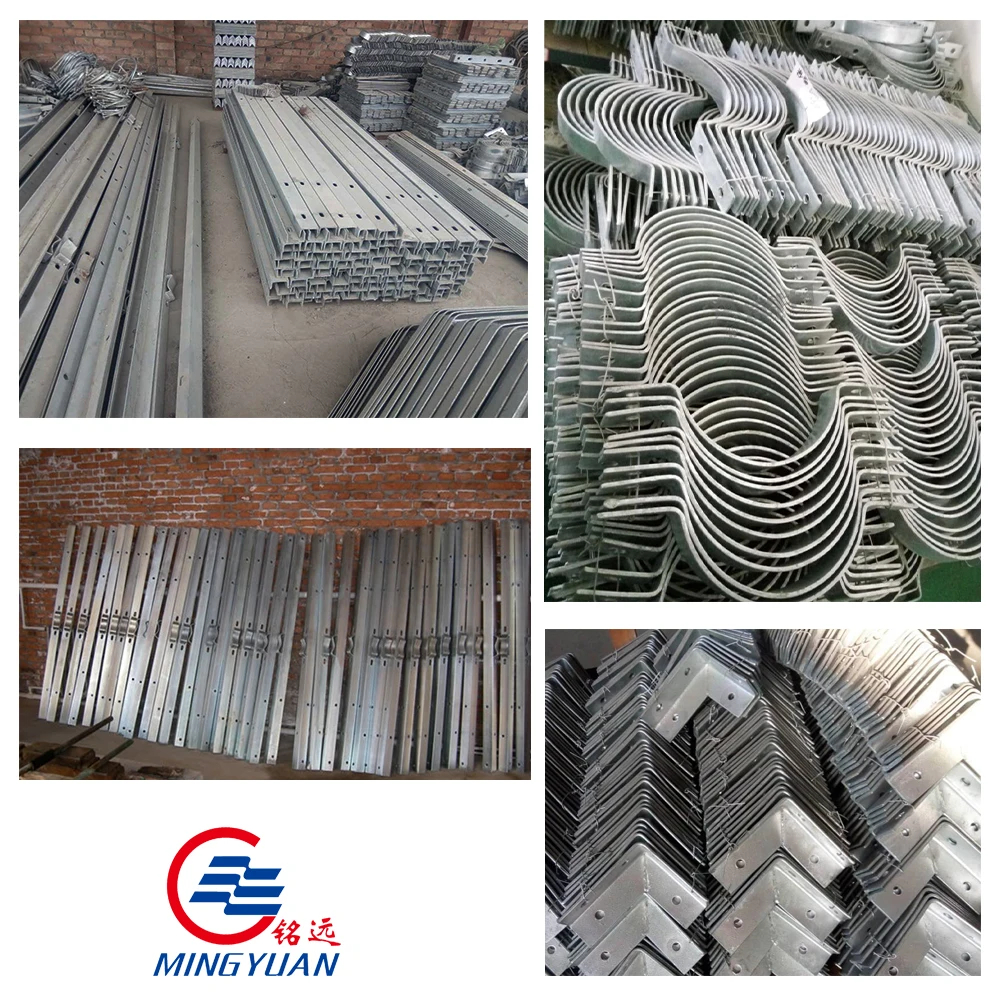 Galvanized Overhead Power Line Fitting Cross Arms