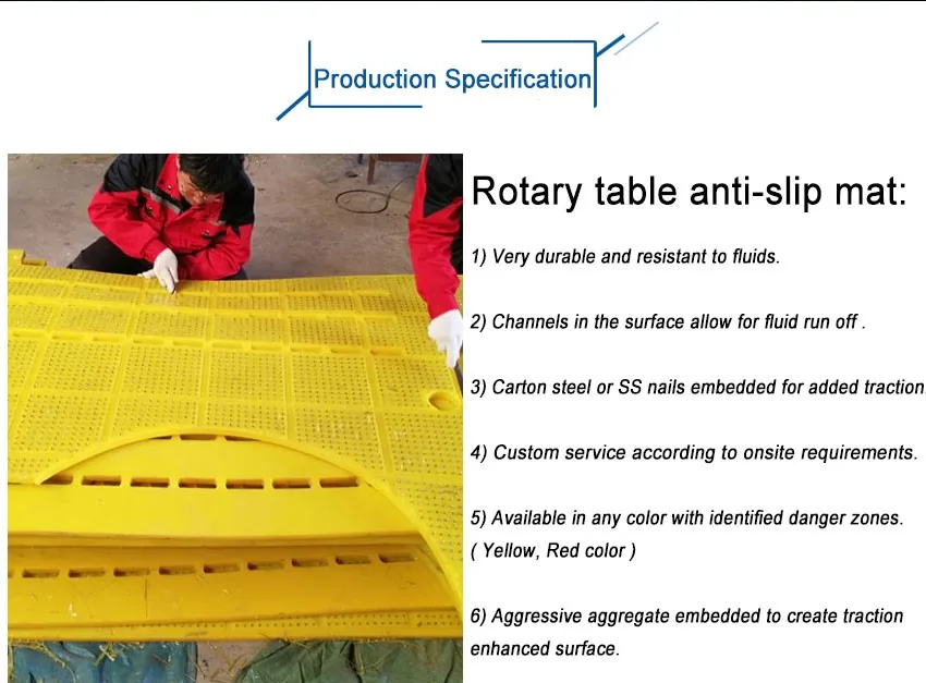 High Intensity Polyurethane Rotary Table Drilling Rig Mat