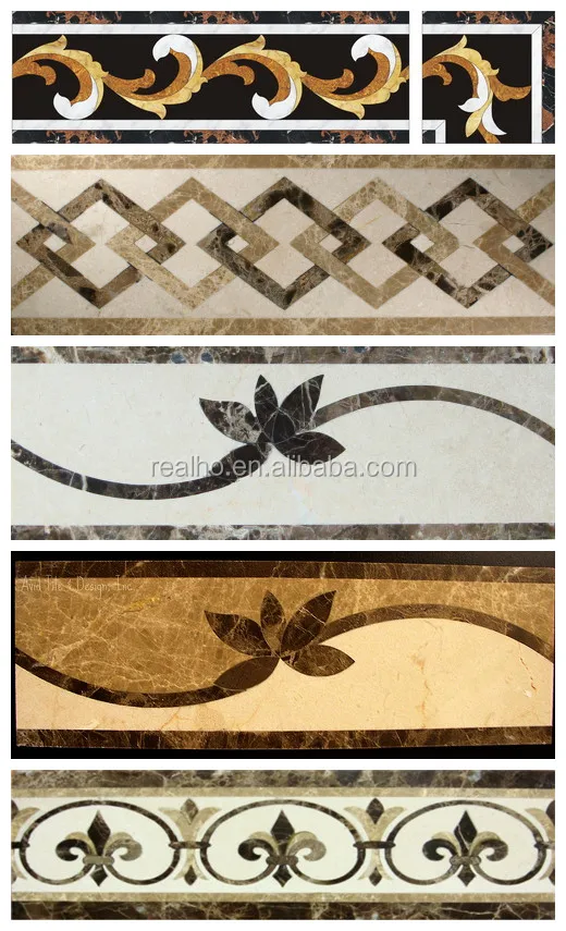 Patti Marble Stone Border Designs for Flooring - REALHO