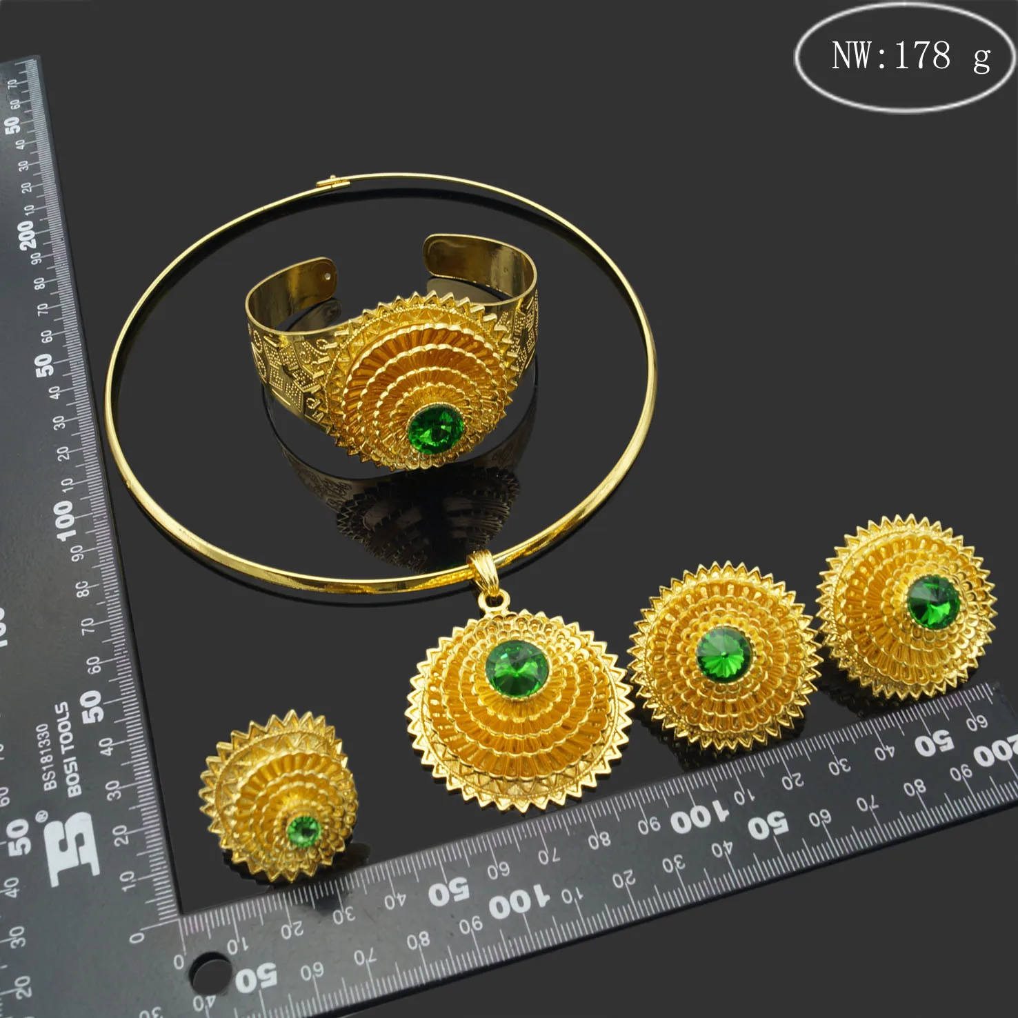 Ethiopian Traditional Gold Necklace and Earrings Set| Alibaba.com