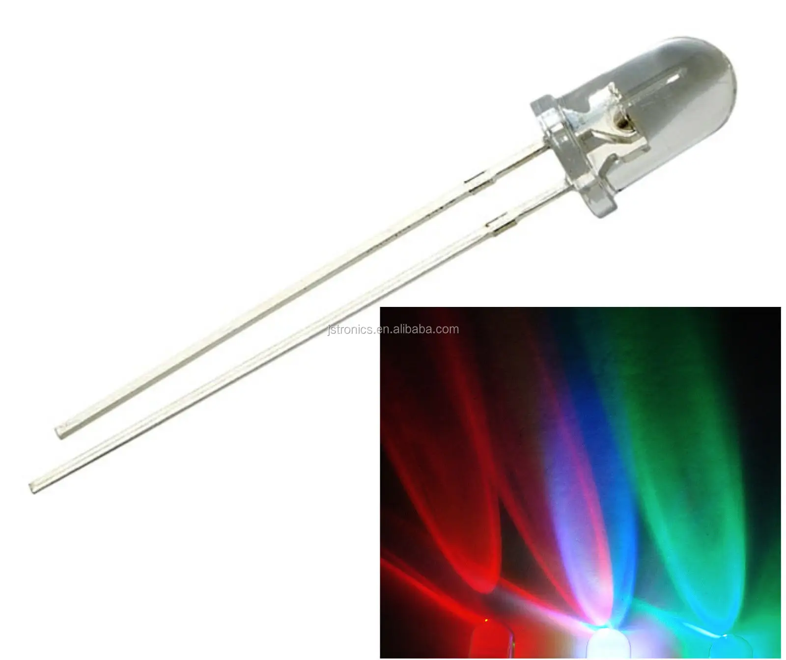 5mm 2pin Rgb-led 5v Slow Fast Flashing Diode - Buy 5mm 2pin Rgb-led 5v ...