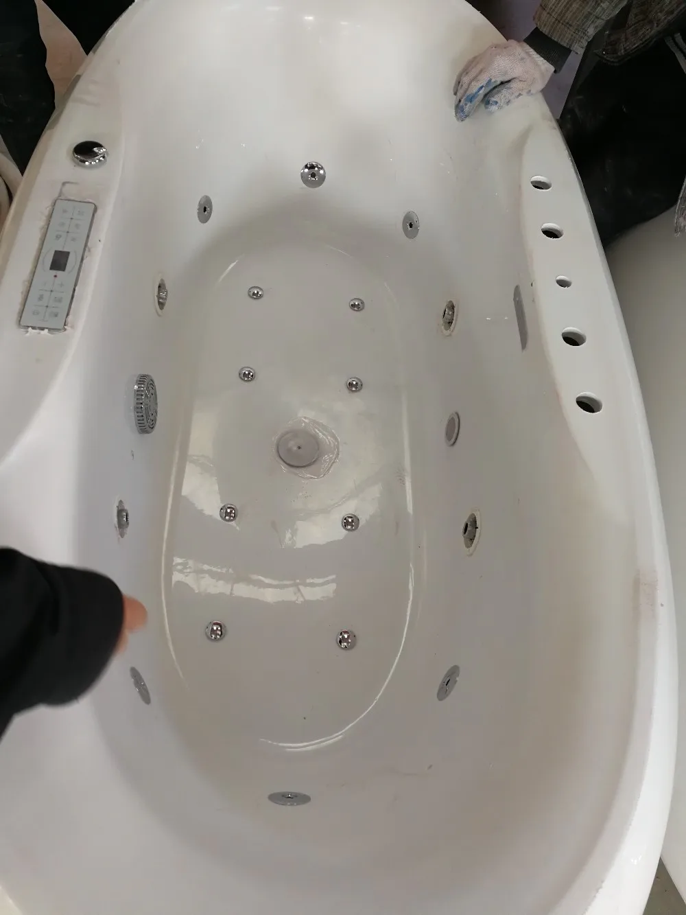 One Piece Bathtub Freestanding Computer Controlled Whirlpools Massage ...