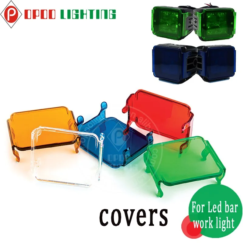 High Quality 3" Led Pod Cover Black clear Amber Green Blue Yellow for ...