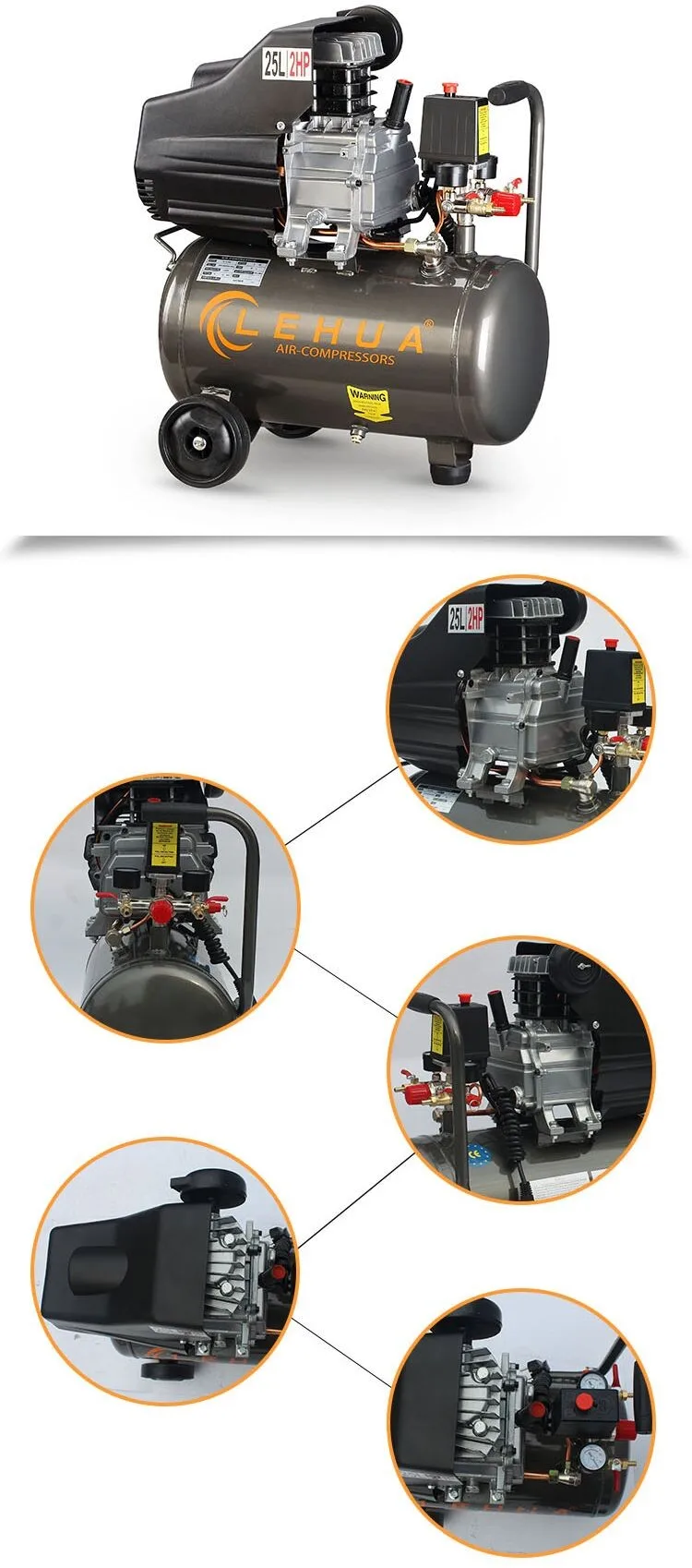 Electric Belt Drive Oil Free 8 Bar Air Compressor 50 Liter - Buy Air ...