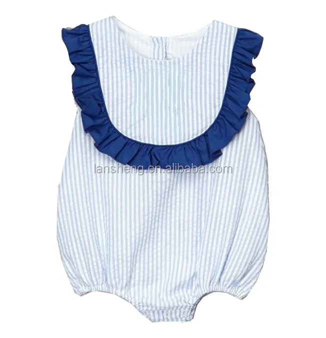 Infant Girl' Ruffle Seersucker Bubbles Romper - Buy Ruffle Seersucker Romper,Seersucker Romper ...