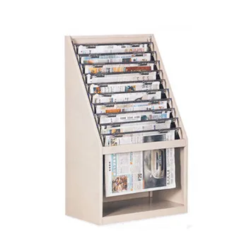 Floor Standing Metal Newspaper Rack/library Rack Design/wooden Library ...