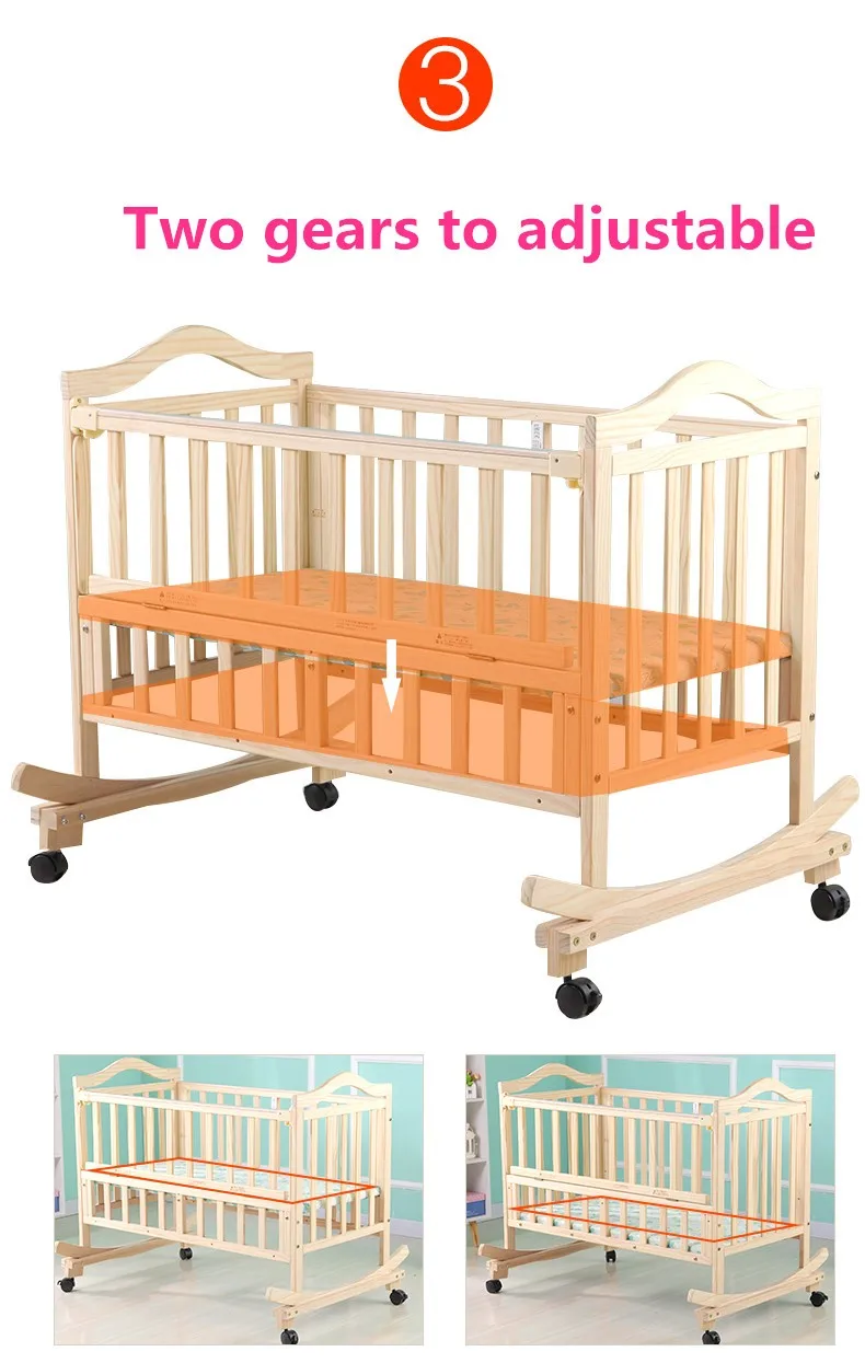 2019 Chinese Kids Babies Children Toddler Bed Crib Swing Cot /infant ...