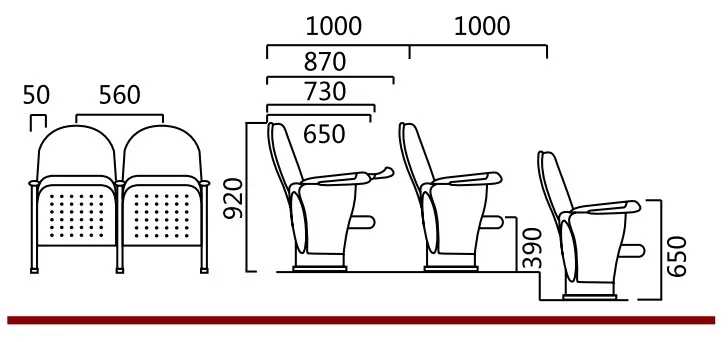 Small Size Auditorium Church Chair - Buy Small Size Auditorium Church ...