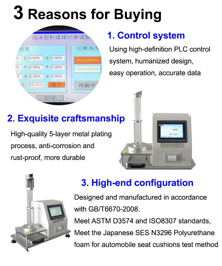 ASTM D2632 Vertical Foam Rebound Resilience Tester - Accurate Testing ...