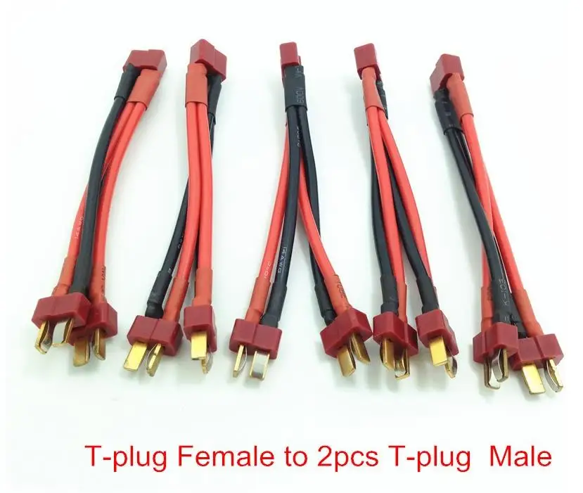 T-plug Female To 2pcs T-plug Male Y Wire Harness T Plug Parallel ...