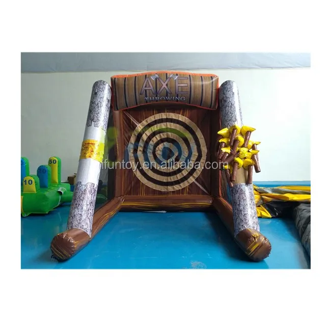 Interactive Inflatable Battle Axe Game / Inflatable Flying Axe Throwing ...