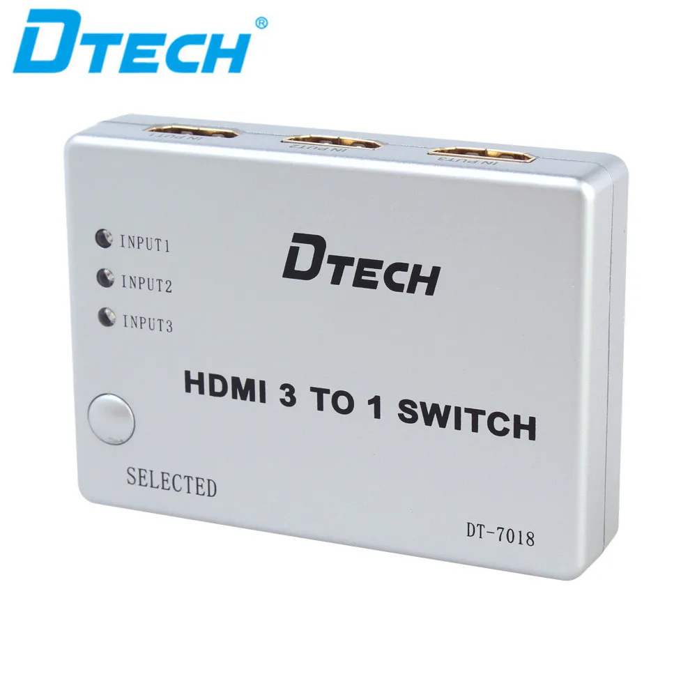 Cctv Hdcp Ir Remote Control 3 Way Hdmi Switch 3 In 1 Out Video Matrix ...